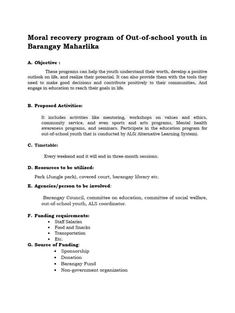 Moral Recovery Program | PDF