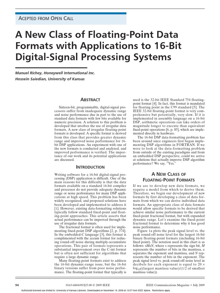 2009 Saiedian IEEE Comm | Download Free PDF | Arithmetic | Applied Mathematics