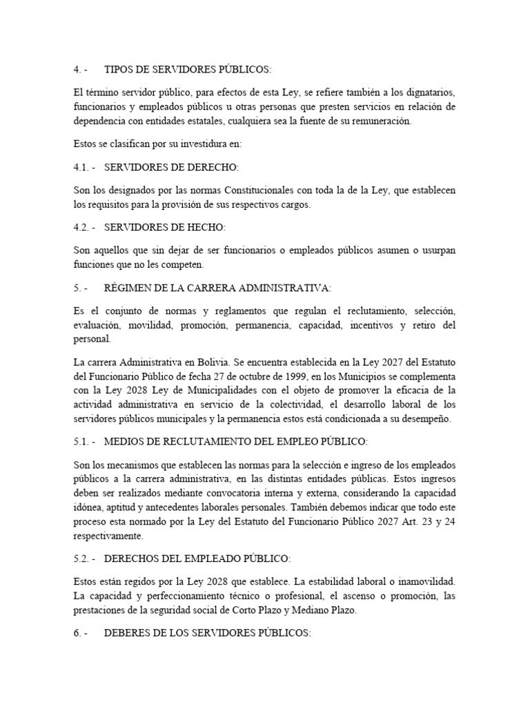 Tipos de Servidores Publicos | PDF | Ciencias sociales | Derecho
