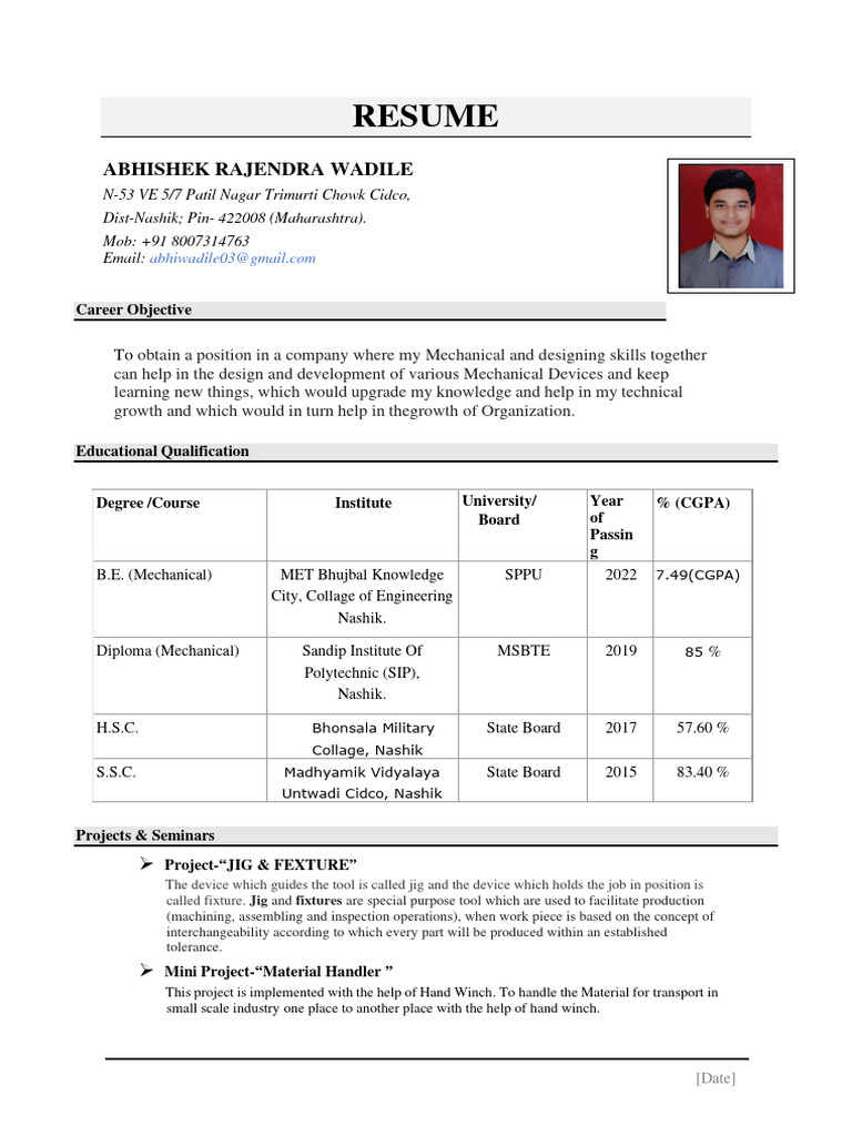 Abhi Resume | PDF | Engineering