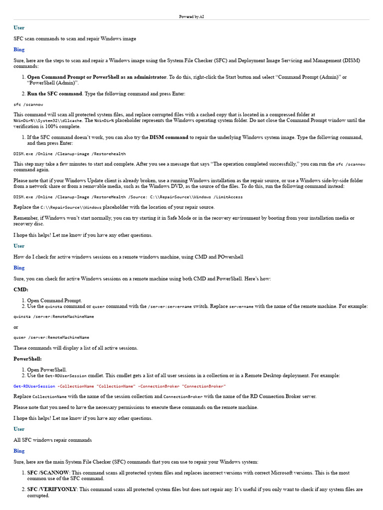 SFC Scannow & DISM | PDF | Command Line Interface | Operating System Families