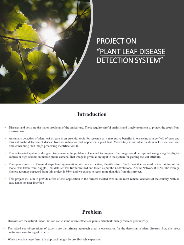 Plant Leaf Disease Detection System | PDF | Artificial Neural Network
