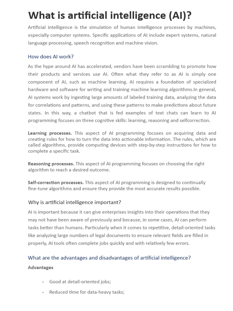 What is artificial intelligence | PDF | Artificial Intelligence ...