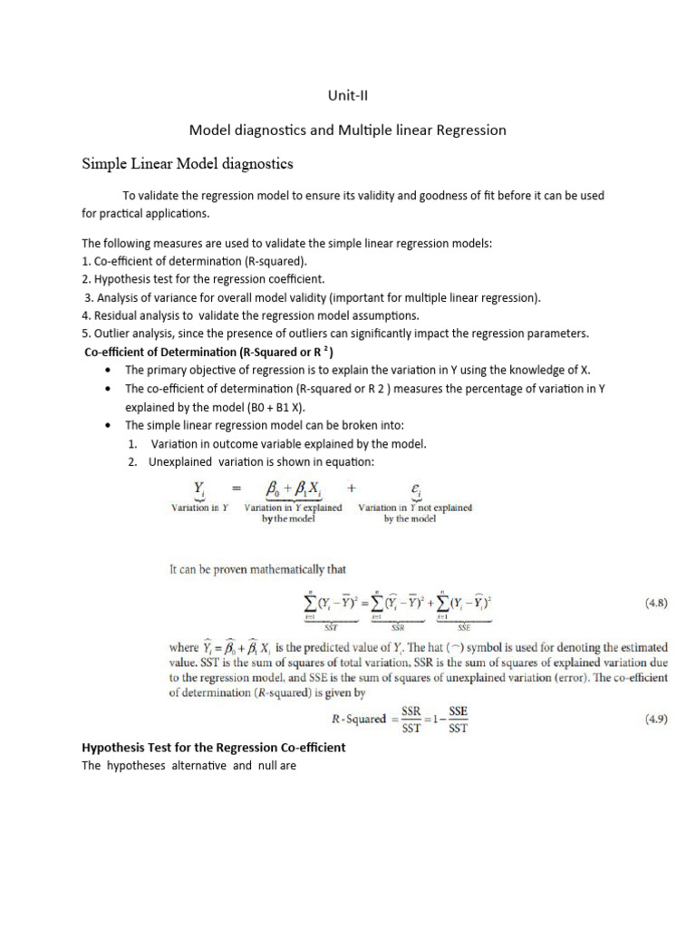 Regression Model Diagnostics Overview | PDF | Errors And Residuals ...
