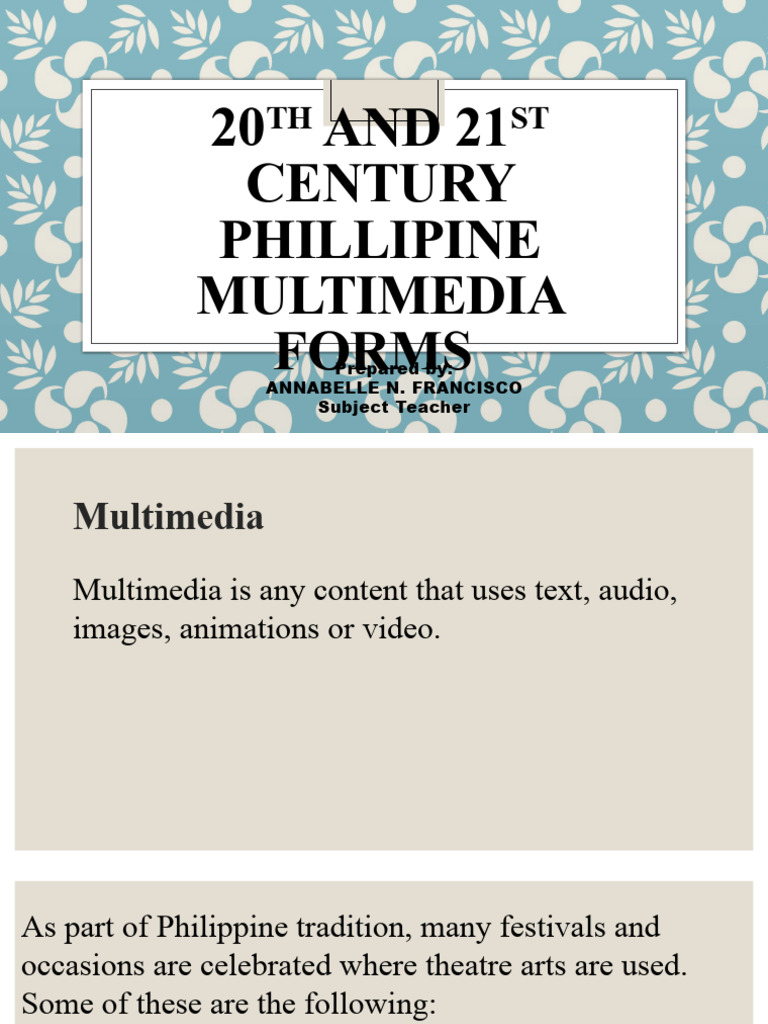 Phillipine Multimedia Forms | PDF | Dances | Musical Theatre