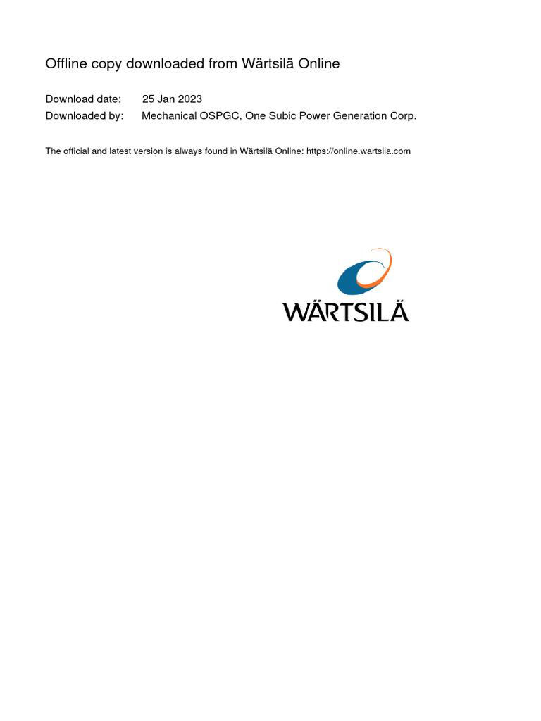 Wartsila 18V46 Operations and Maintenance Manual | PDF | Welding ...