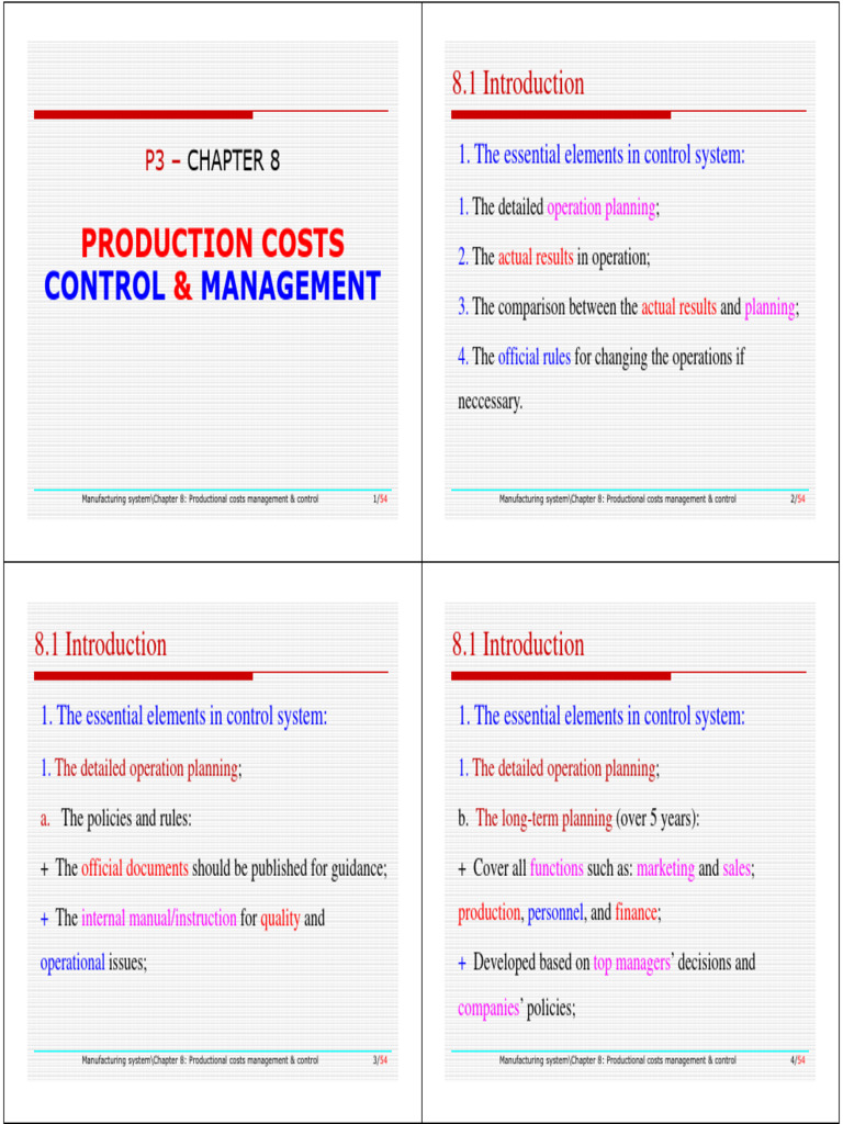 Production Cost Management Strategies | PDF | Cost Accounting | Cost