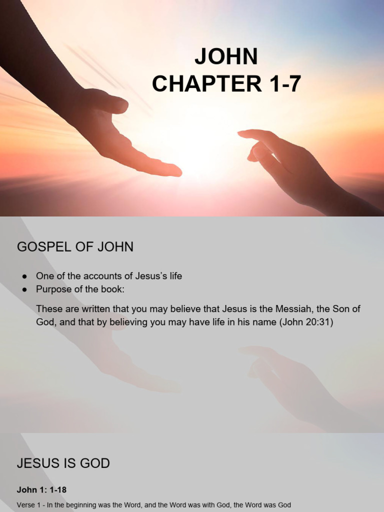 John 1-7 | PDF | Gospel Of John | Jesus