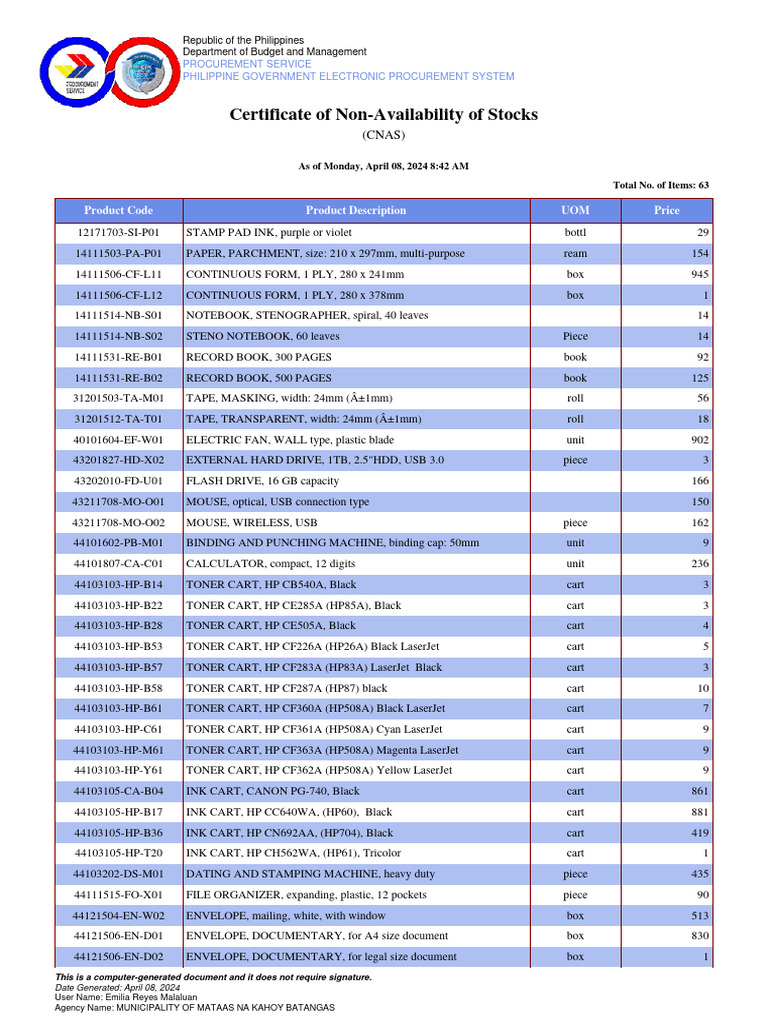 CNAS | PDF | Envelope | Office Equipment