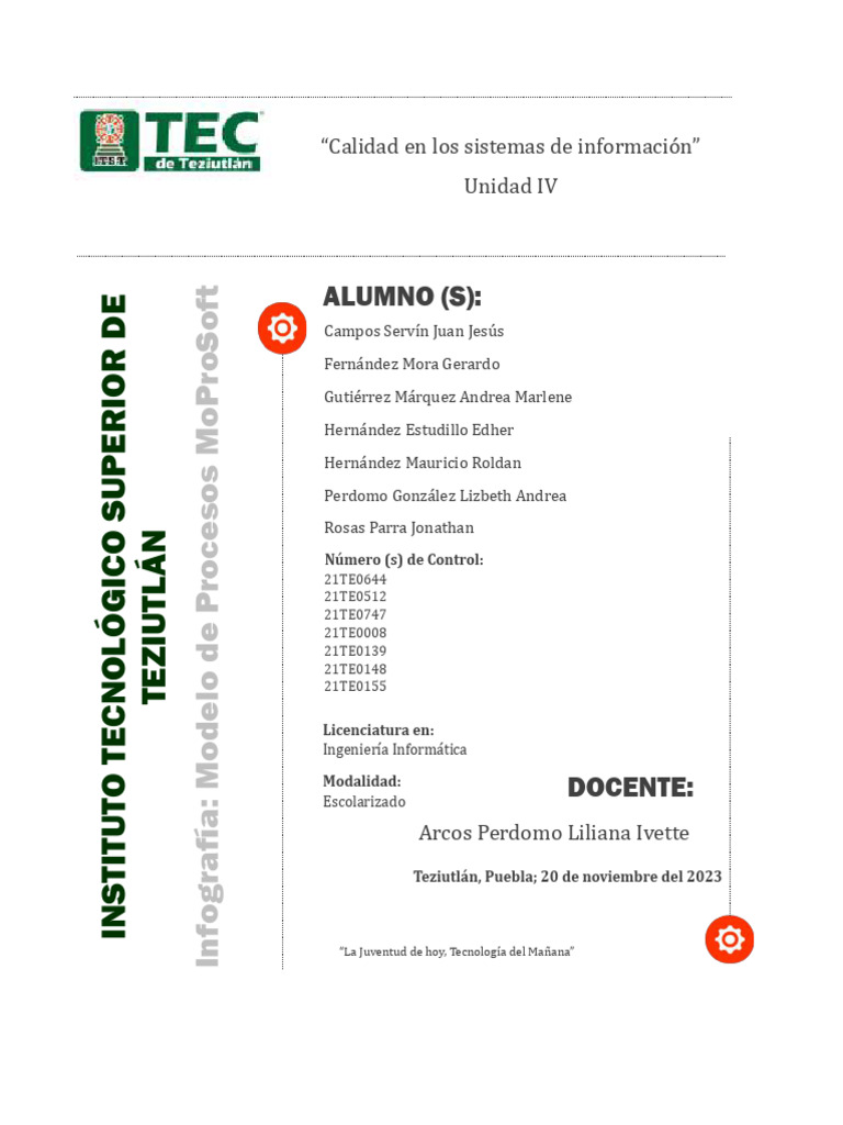 Infografía MoProSoft MD#3 | Descargar gratis PDF | Calidad (comercial ...