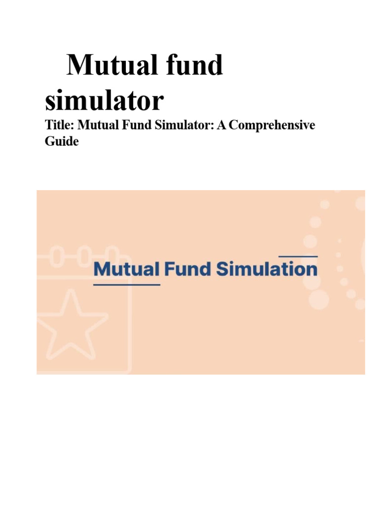 Mutual Fund Simulator - 5 | PDF | Investing | Mutual Funds