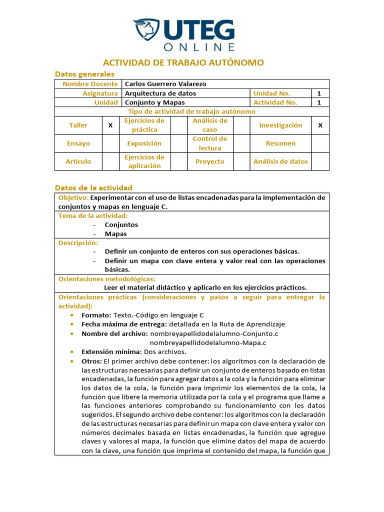 Carlos Patricio Bastidas Andi Mapa C | PDF | Lenguaje de programación ...