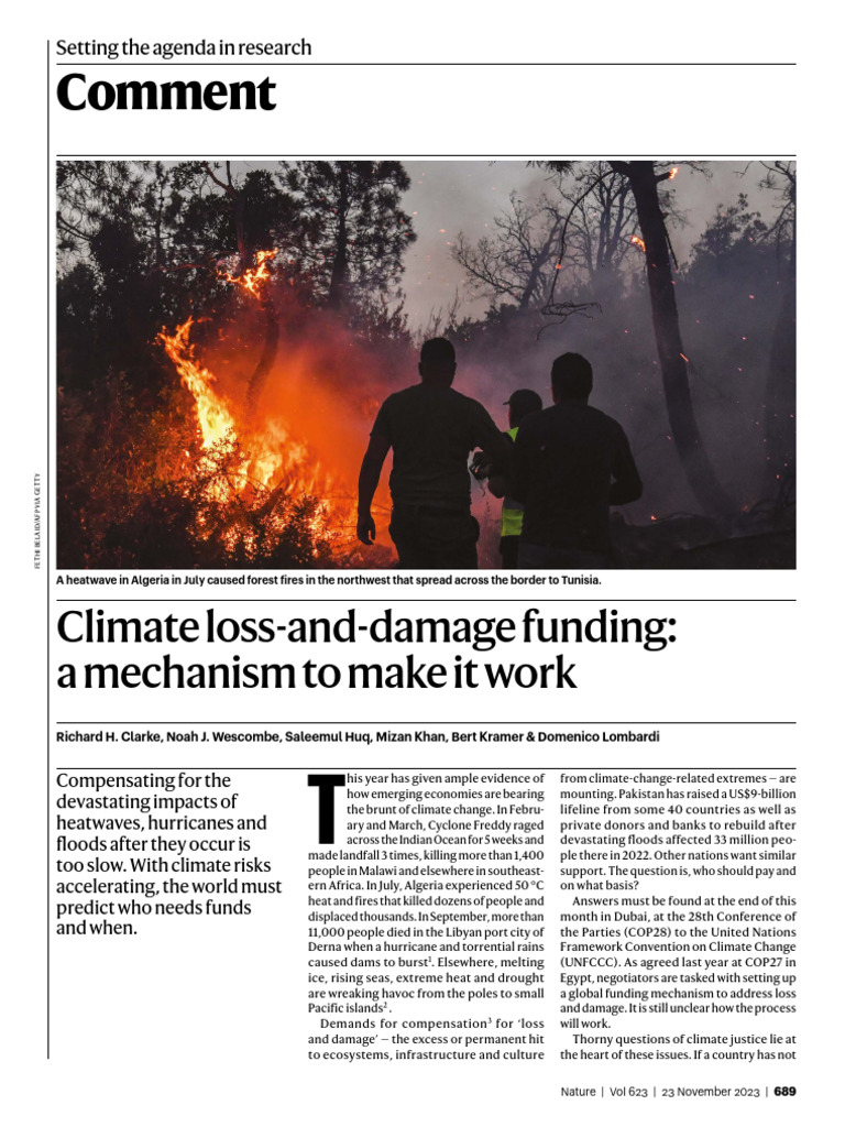Climate Loss-And-Damage Funding A Mechanism To Make It Work | PDF ...