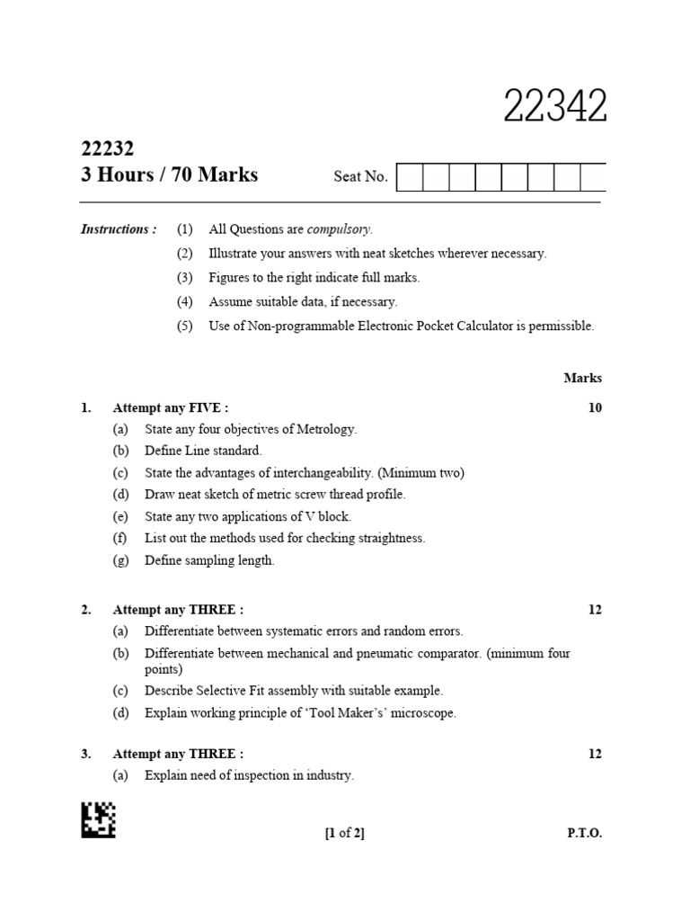 2023 Summer Question Paper (Msbte Study Resources) | PDF | Screw