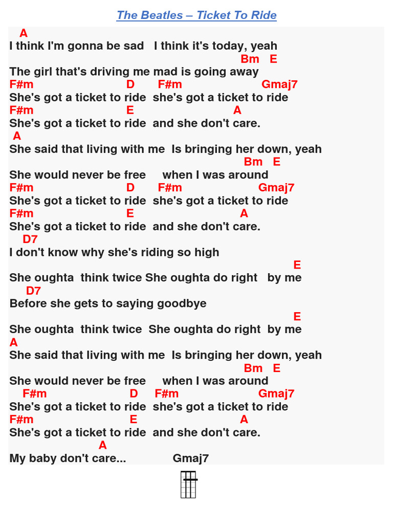 Beatles - Ticket To Ride | PDF