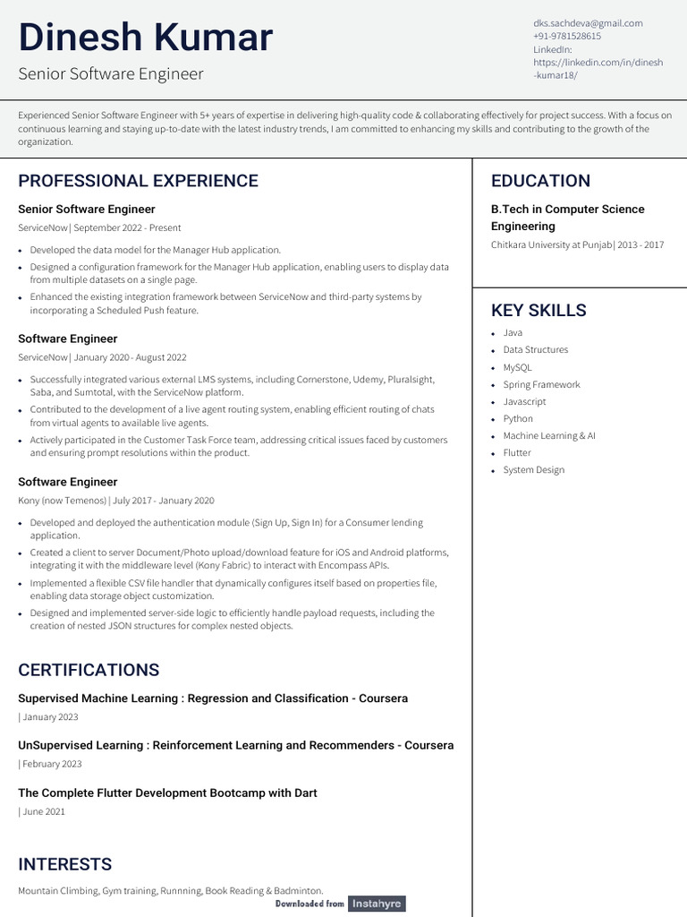 Dinesh Kumar | PDF | Software | Machine Learning