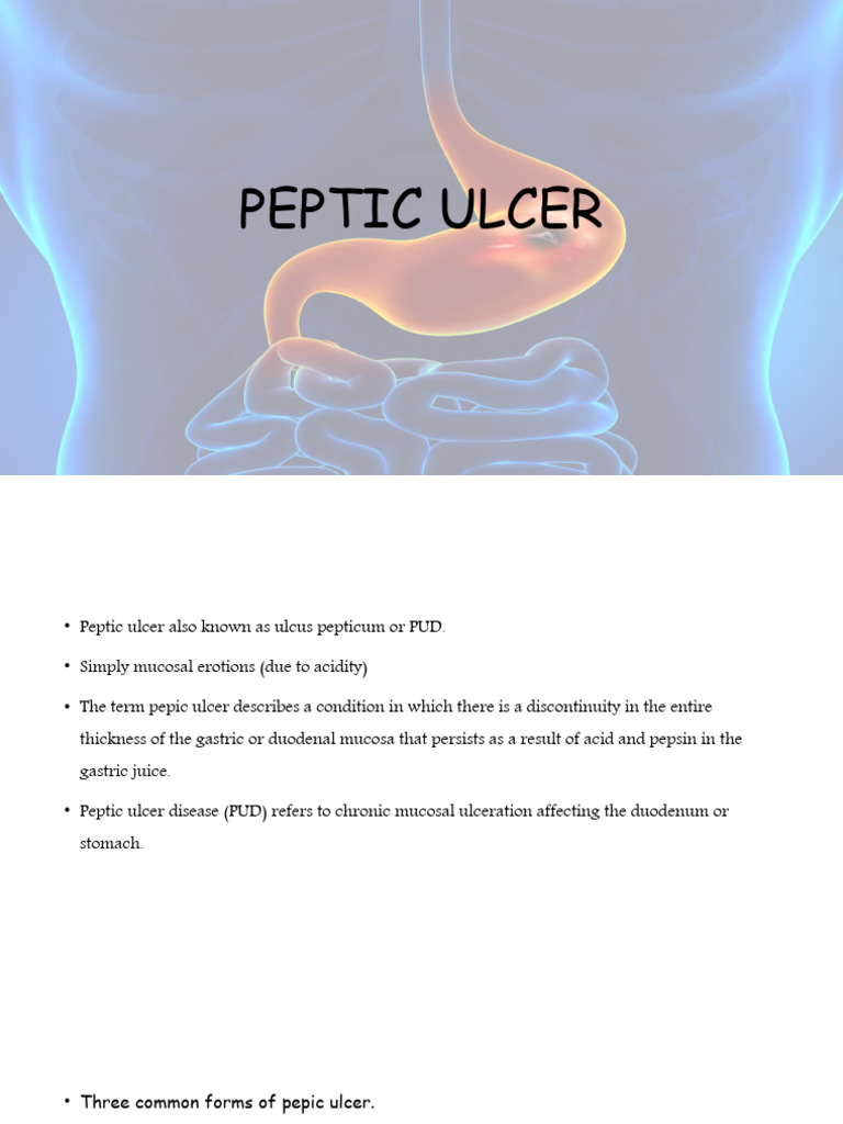 Peptic Ulcer | PDF | Gastroenterology | Clinical Medicine