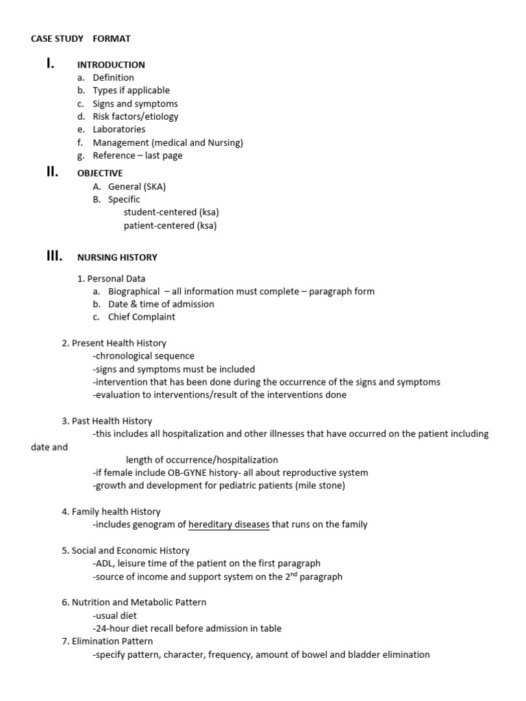 Case Study Format 1 | PDF | Uterus | Nursing