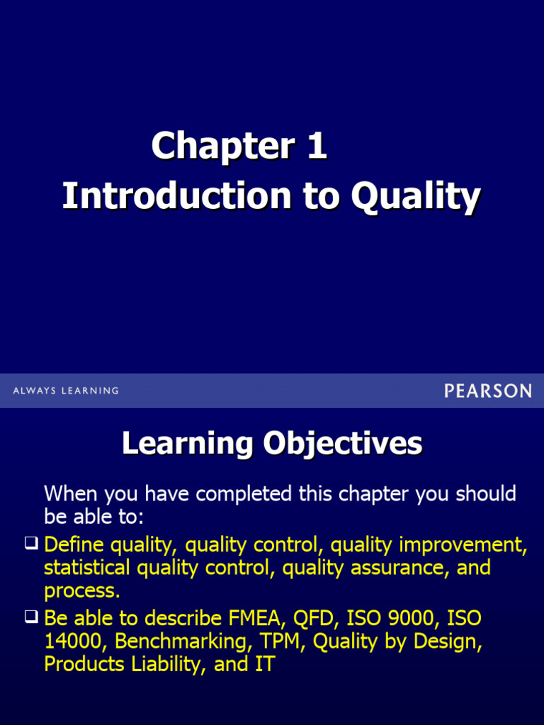 Chapter 1 - Instructors Notes | PDF | Quality Management | Information