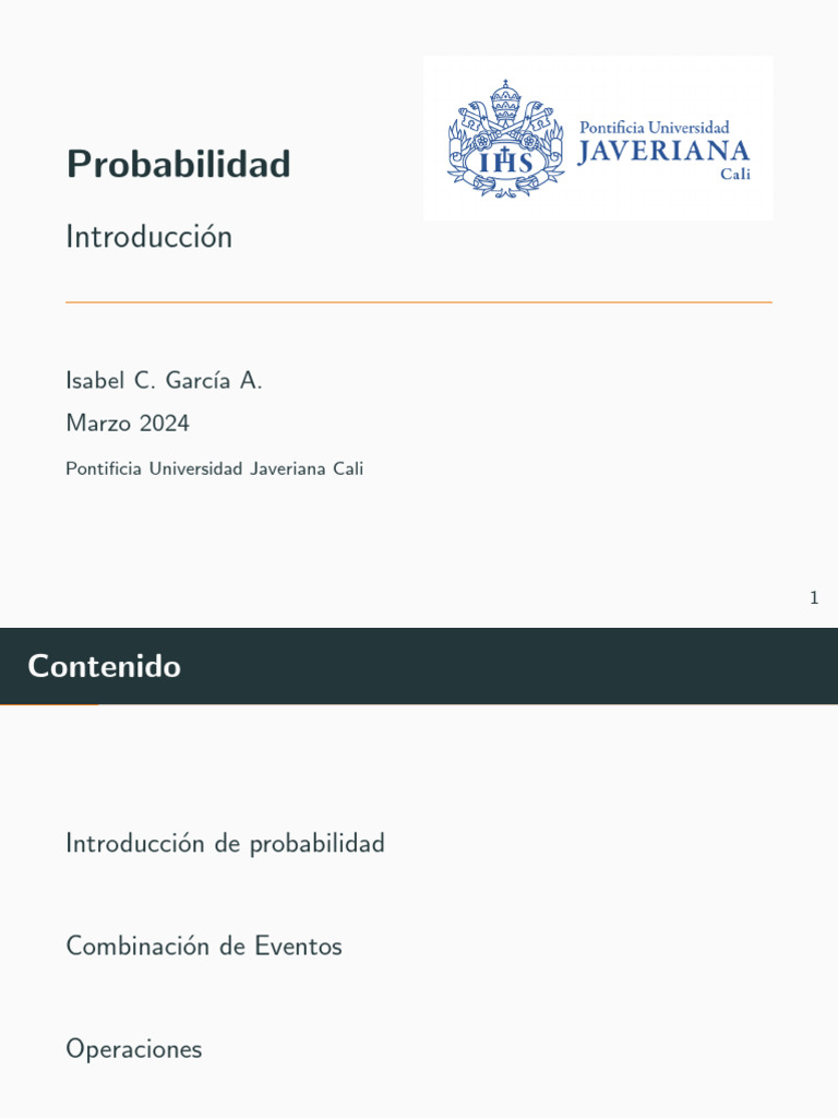 Introducción Probabilidad | PDF | Teoría de probabilidad | Matemáticas