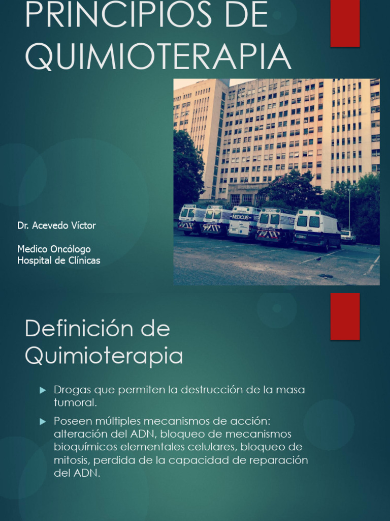 Principios y Modalidades de Quimioterapia | PDF | Quimioterapia | Terapia