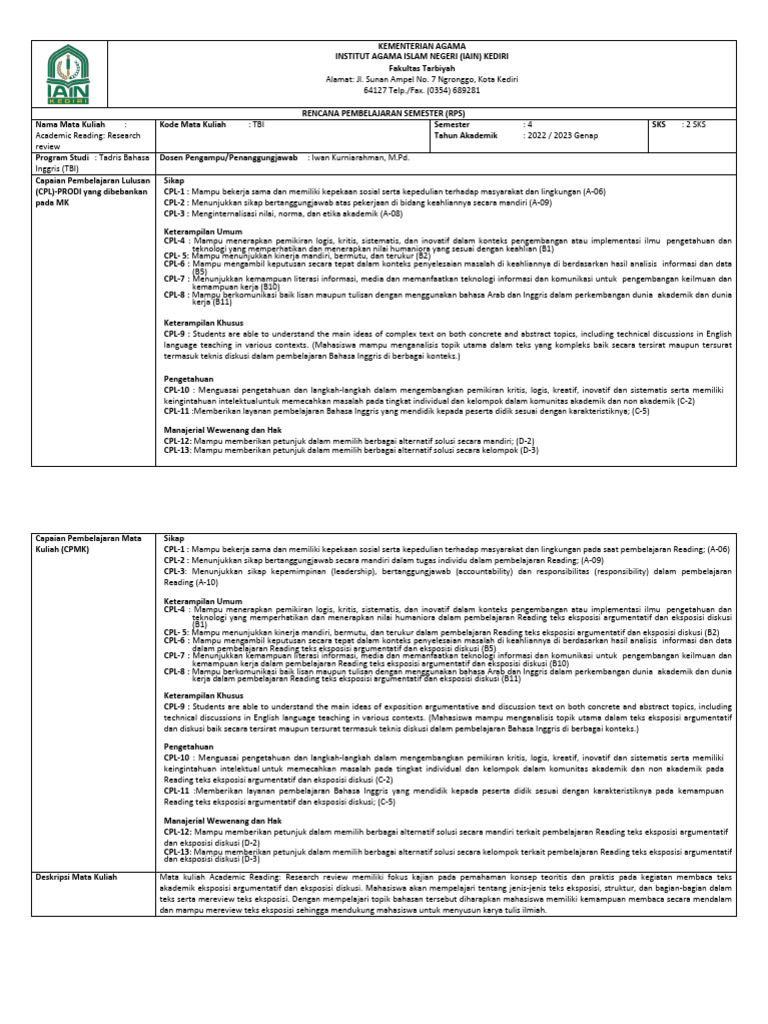 RPS Academic Reading-Research Review | PDF | Seni | Komputer