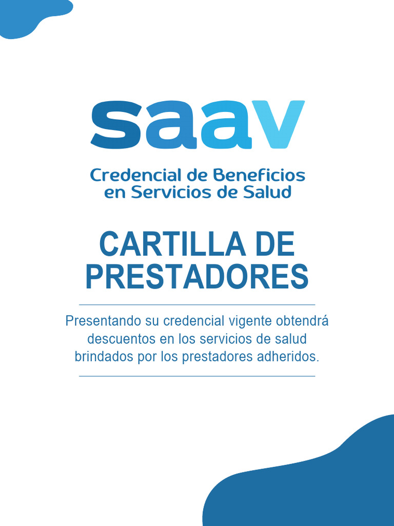 Cartilla SAAV Febrero 2024 Digital | PDF | Especialidades Medicas ...