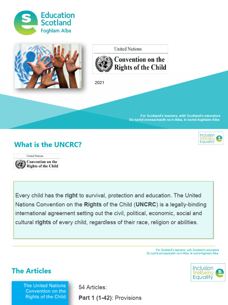 Introduction To The Uncrc Informed Level | PDF | Human Rights ...