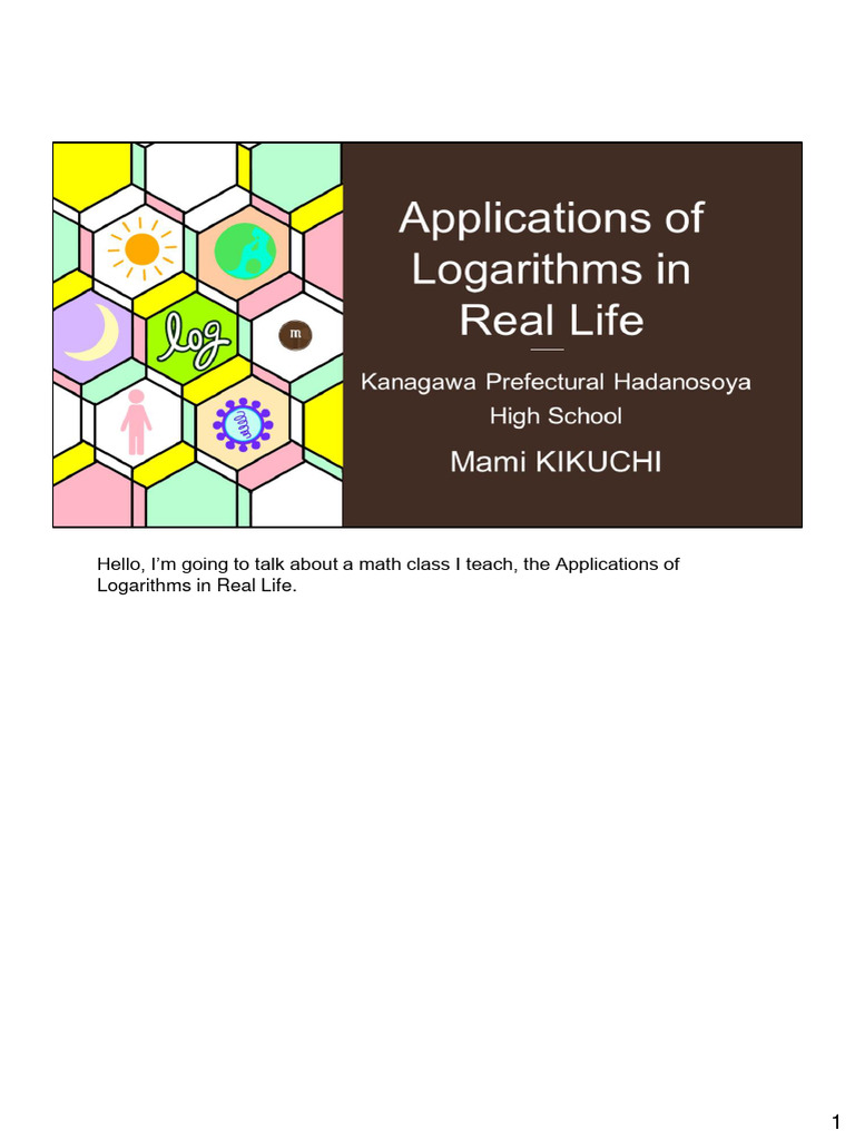 Applications Of Logarithms In Real Life Pdf Moon Sun 