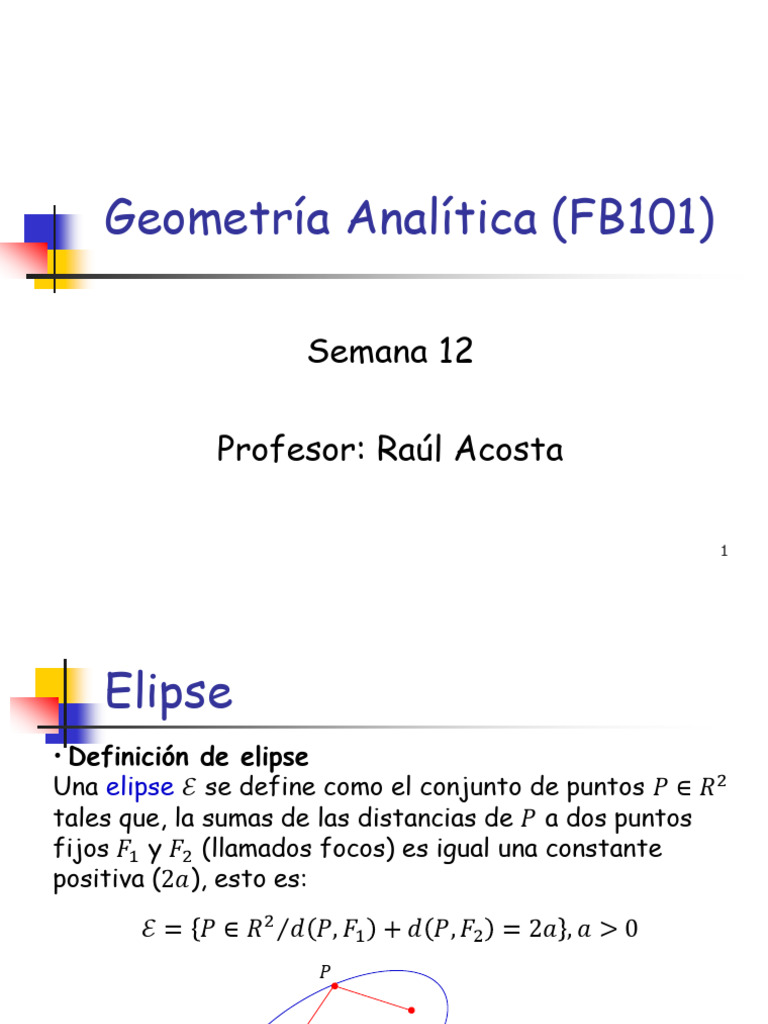 Propiedades de la Elipse en Geometría | PDF | Elipse | Geometria clasica