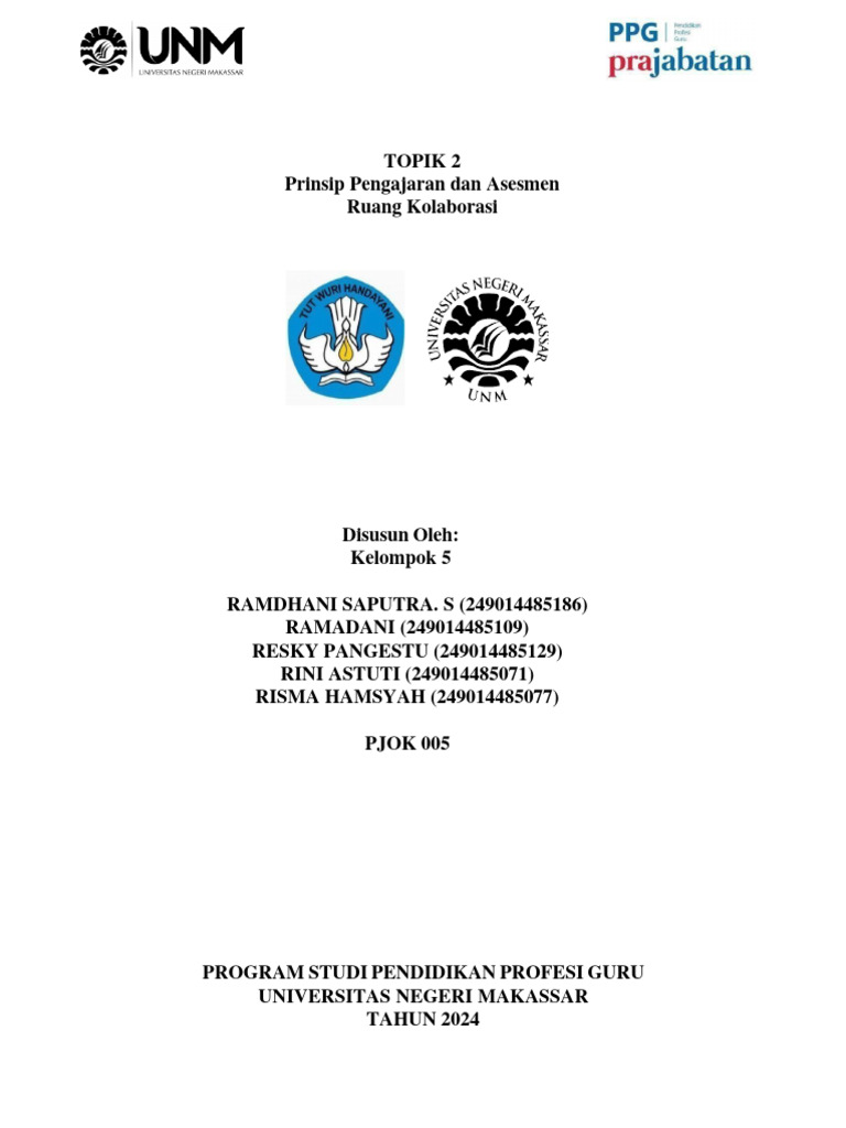 Topik 2 - Ruang Kolaborasi Kelompok (MK Asesmen) | PDF | Pengembangan Diri | Sains & Matematika