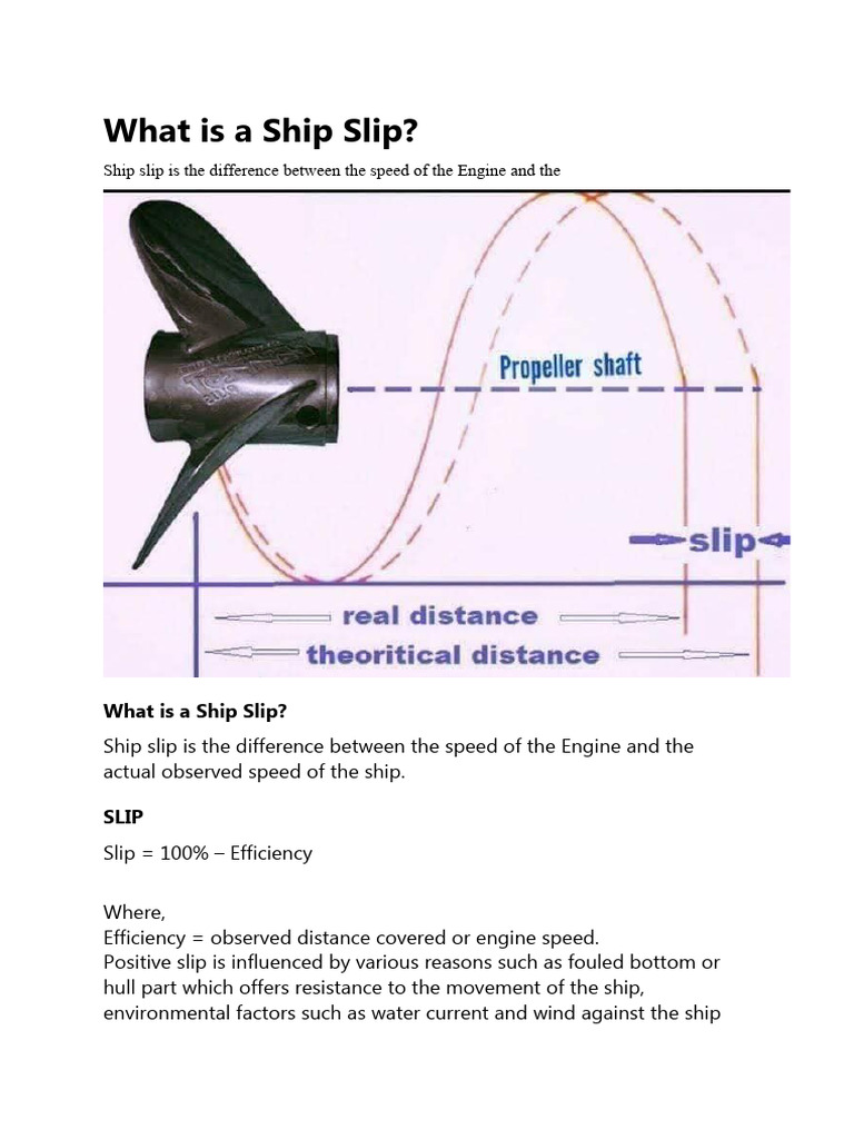 What Is A Ship Slip | PDF