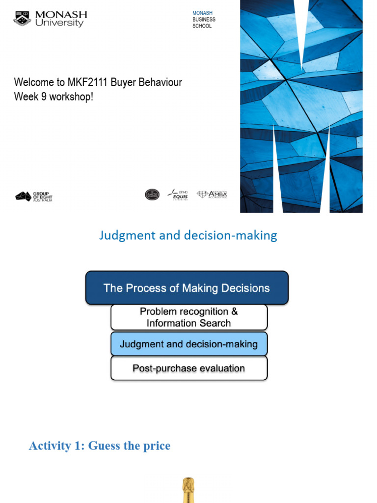 Tutorial Slides WK9 - S1 - 2023 | PDF | Psychology | Psychological Concepts