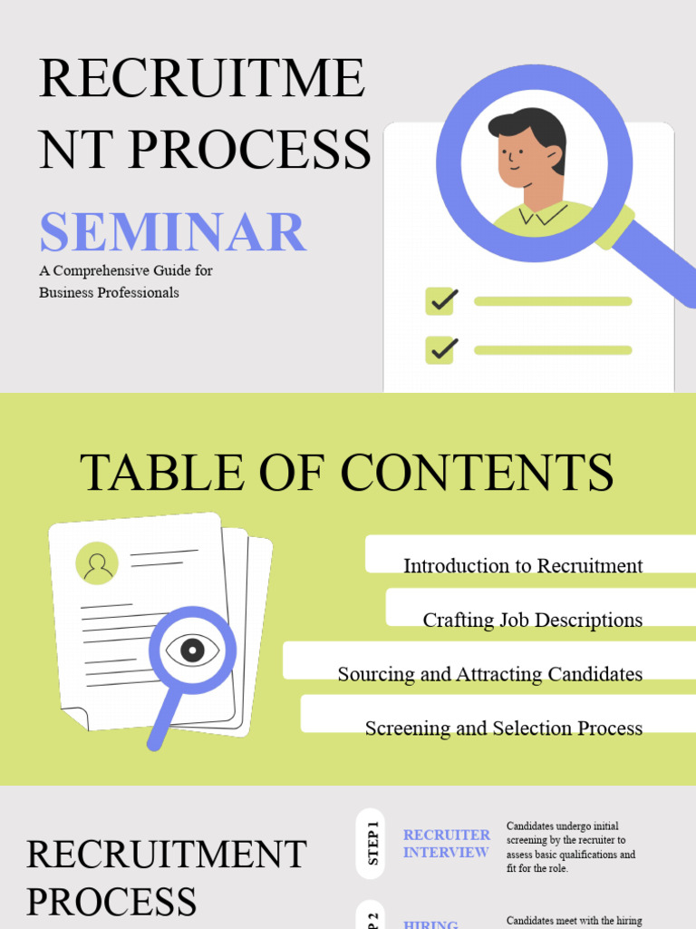 Modern Illustrative Recruitment Process Seminar | PDF | Recruitment ...