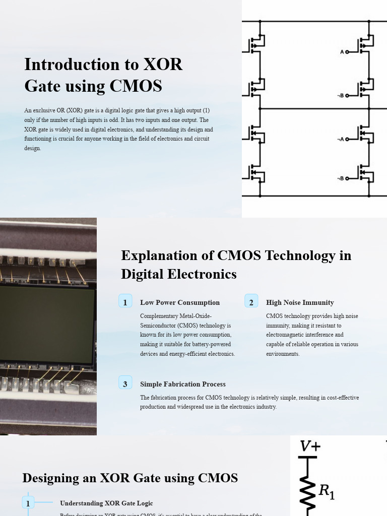 Introduction To XOR Gate | Download Free PDF | Logic Gate | Cmos