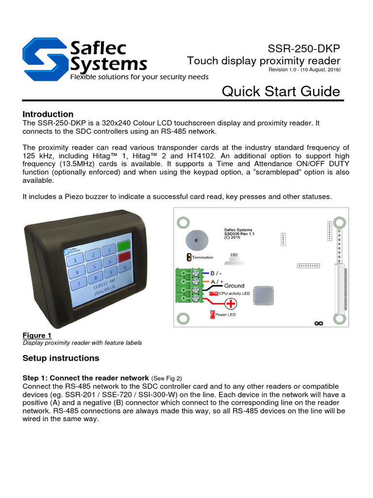 Quickstart SSR 250 DKP Rev 1.0 | PDF | Power Supply | Information And ...