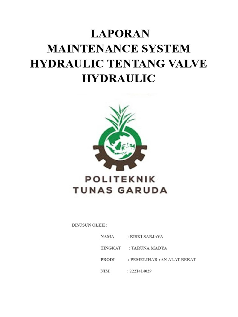 Laporan MSH Tentang Valve Hydraulic | PDF