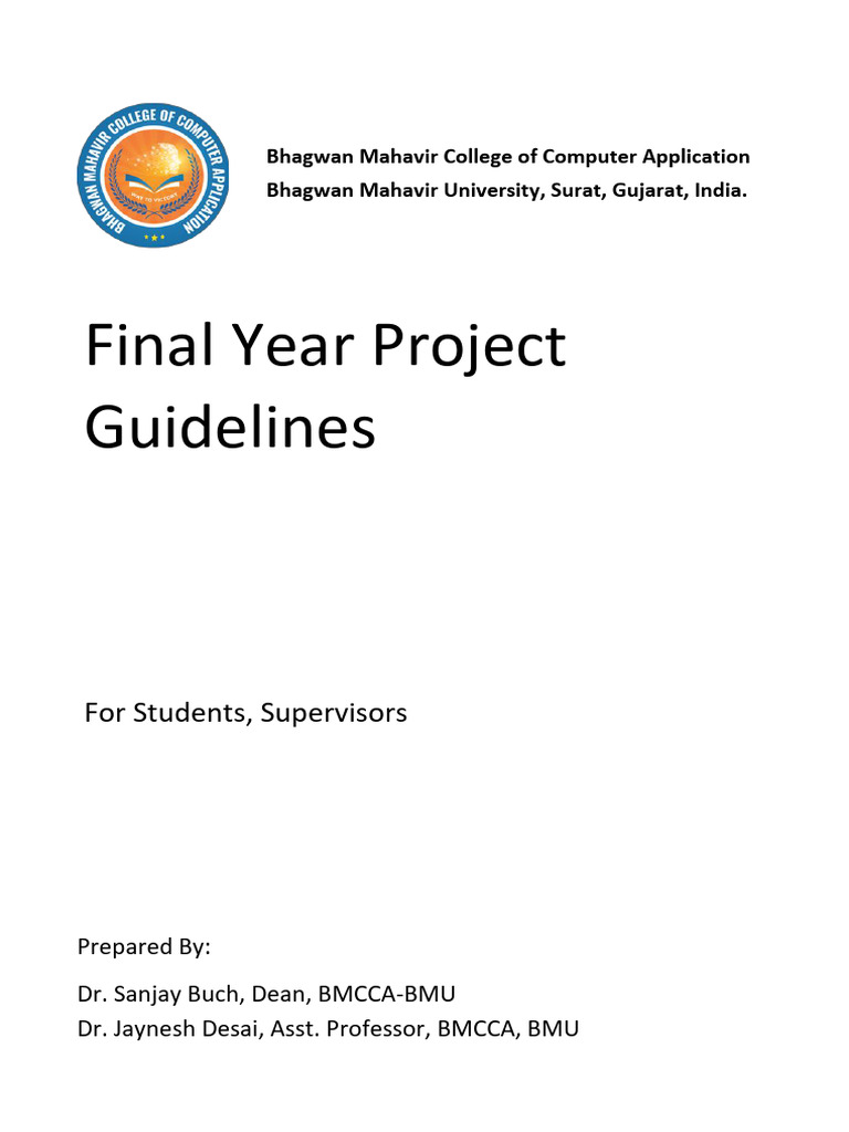 Final Year Project Guidelines - BMCCA | PDF | Software | Unit Testing