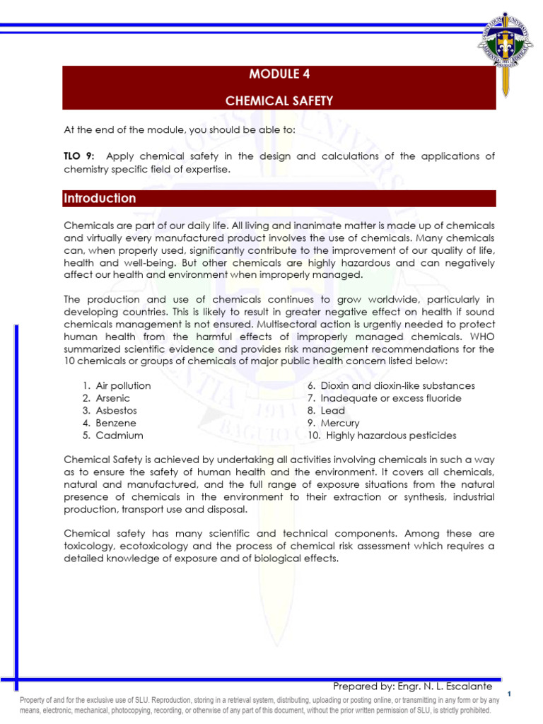Chemical Safety Guidelines and Practices | PDF | Sodium Hydroxide ...