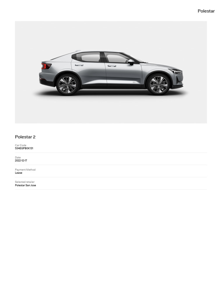 Polestar 2 Specifications and Pricing | PDF