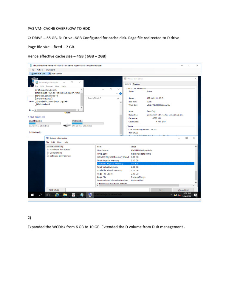 PVS Write Cache Size Explained | PDF