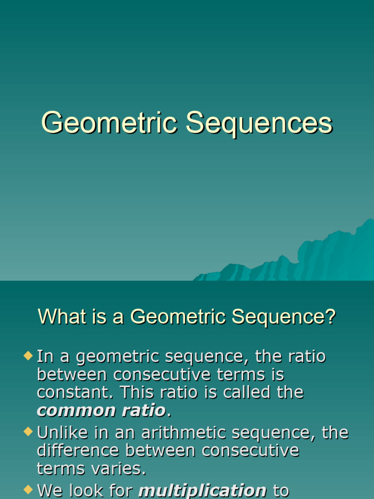 Geometric Sequences | PDF | Mathematics