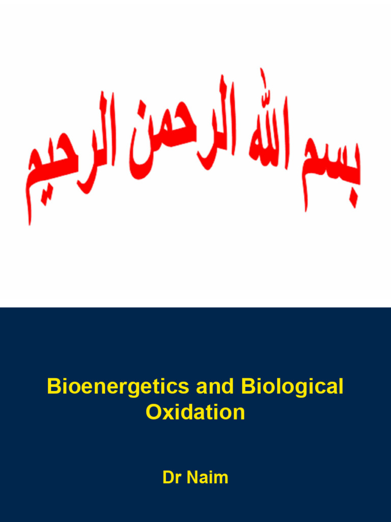 1a. Introduction To Bioenergetics. DR Naim | PDF | Metabolic Pathway ... 1a. Introduction To Bioenergetics. DR Naim | PDF | Metabolic Pathway ...