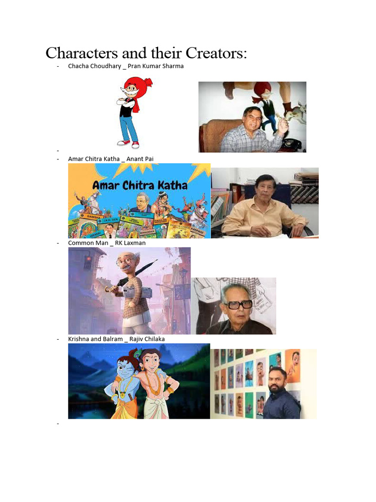 Characters and Their Creators | PDF