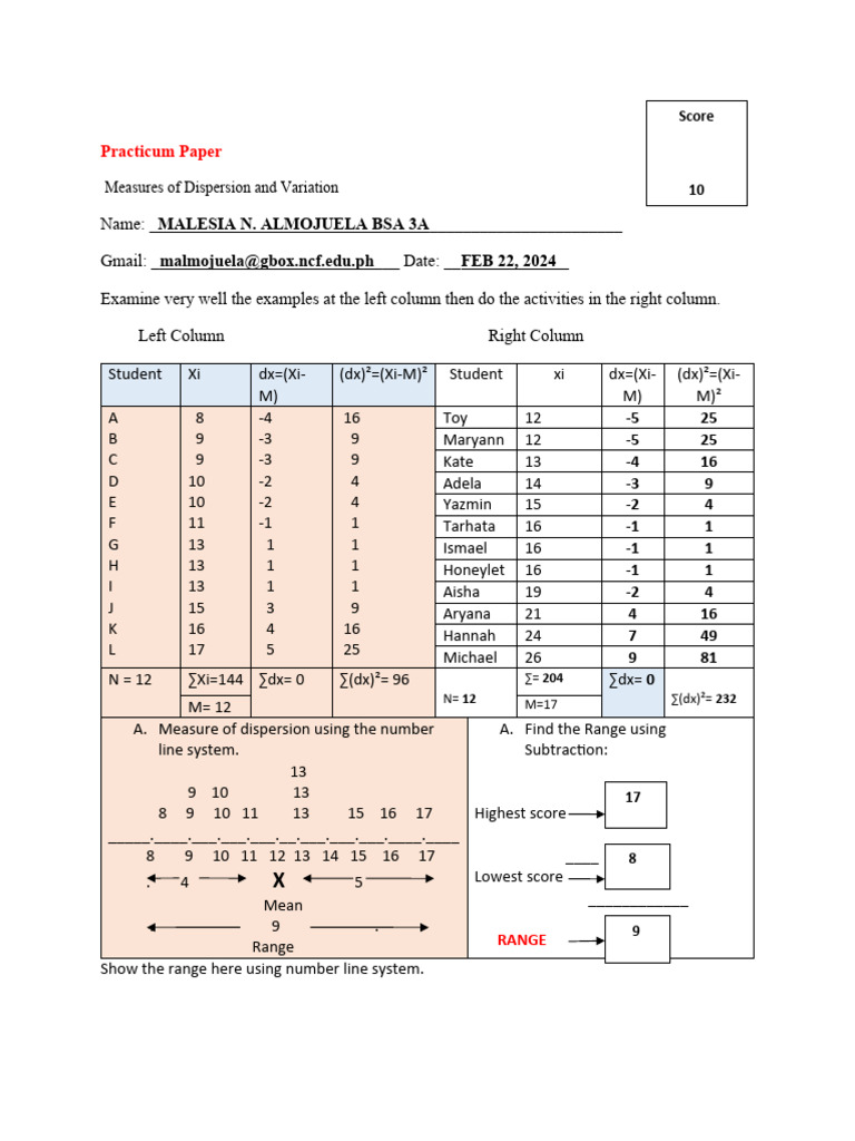 ALMOJUELA - BSA3A - CAF Unit 5 Practicum Paper | PDF | Standard ...