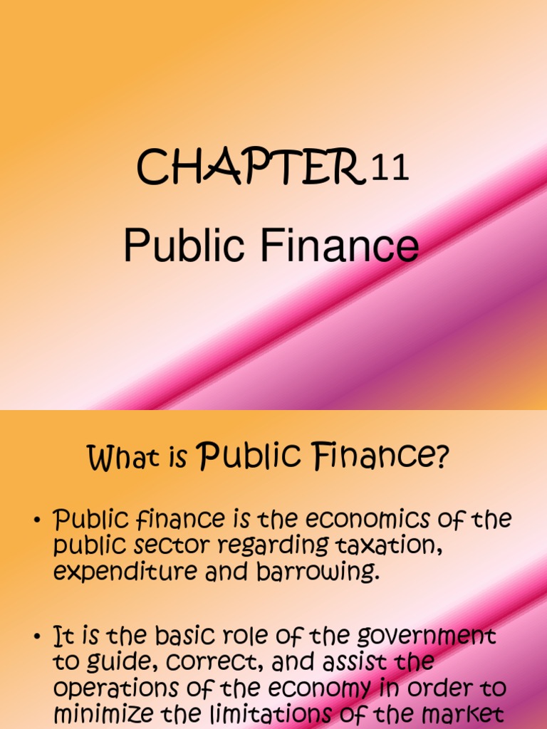 Chapter 11 - Public Finance | PDF | Fiscal Policy | Public Finance