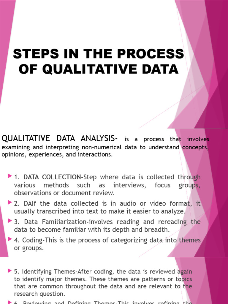 Steps in The Process of Qualitative Data | PDF | Focus Group ...