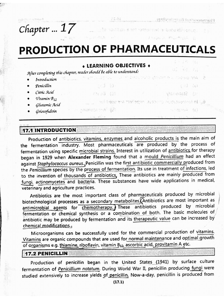 Production of Pharmaceutical | PDF