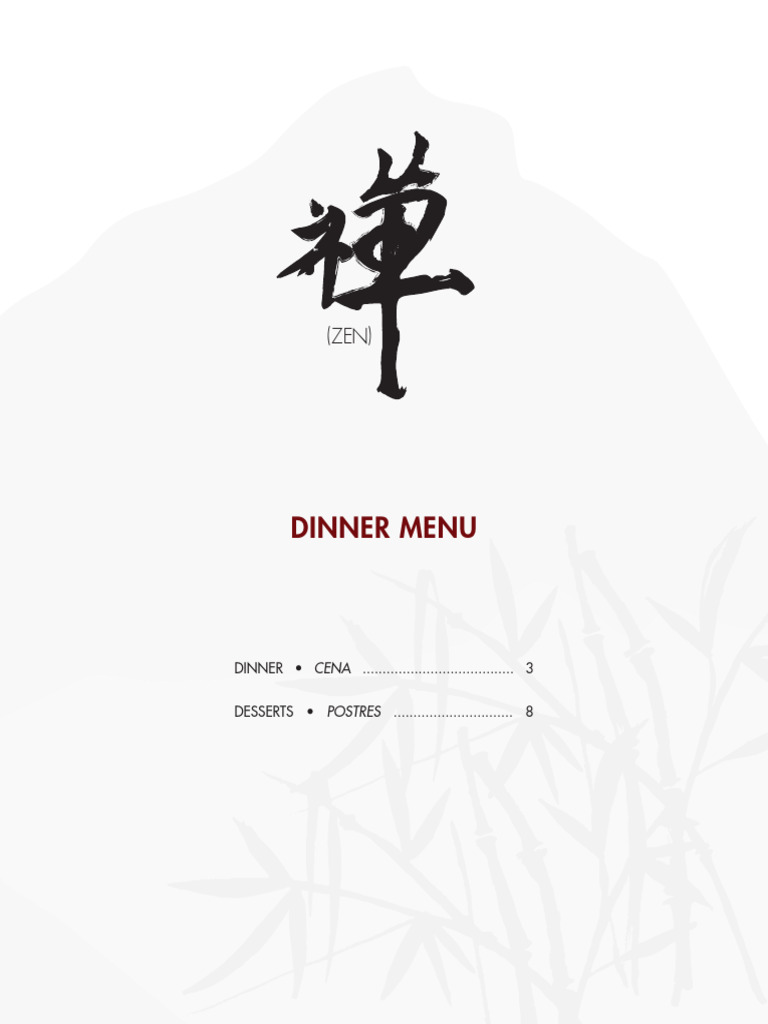 Zen Restaurant Menu Hard Rock Hotel Cancun PDF | PDF | Veganismo | ensalada