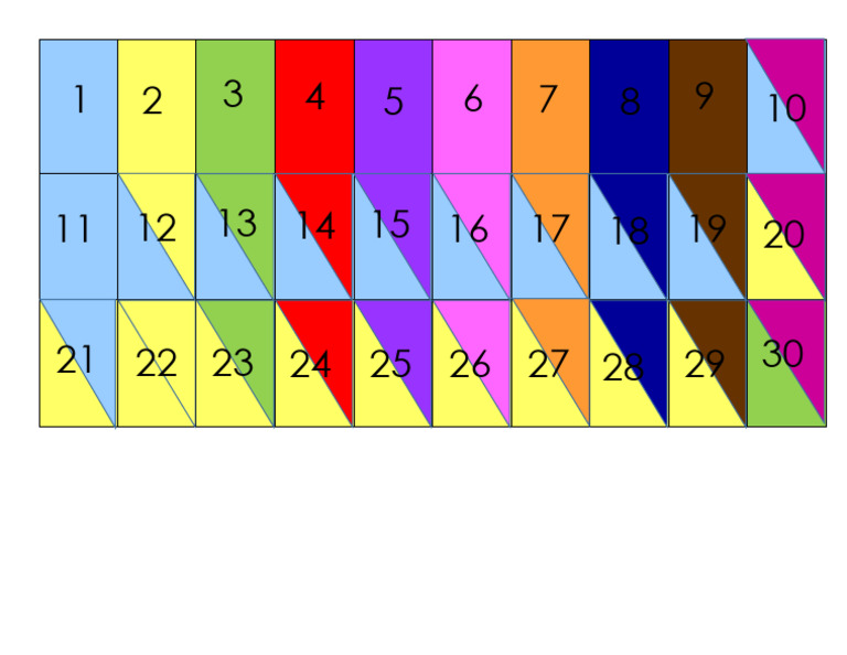 Numeros Colores 1 Al 30 | PDF